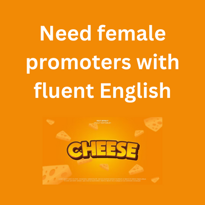 Need female promoters with fluent English - Work in Mumbai