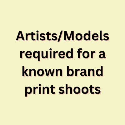 Artists/Models for a known brand print shoots