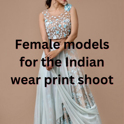 Female models for the Indian wear print shoot