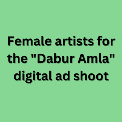 Female artists for the "Dabur Amla" digital ad shoot