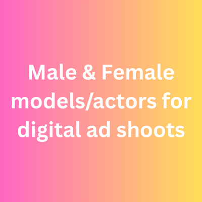 Male & Female models/actors for digital ad shoots